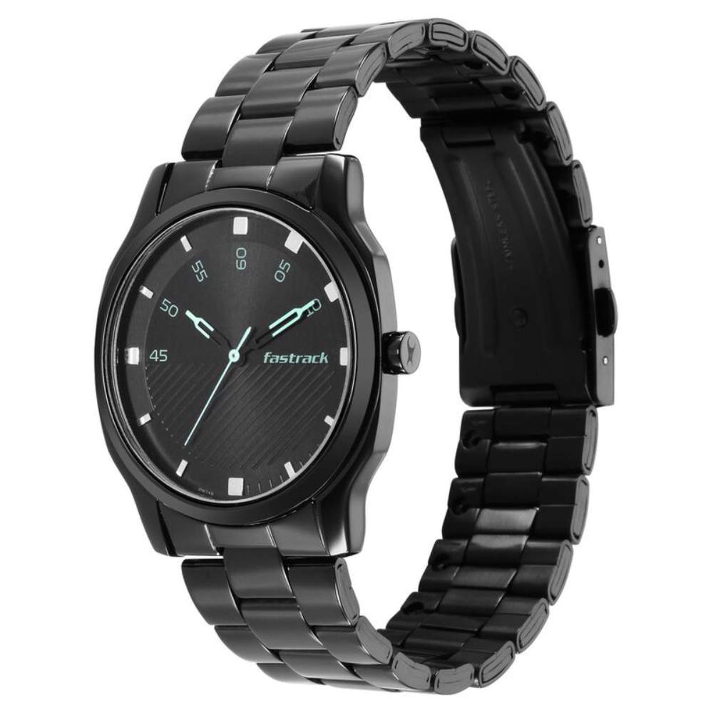 Fastrack Stunners Quartz Analog Black Dial Stainless Steel Strap Watch ...